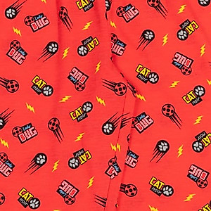 Miraculous Ladybug Cat Noir Little Girls Long Sleeve Pajama Pant Set Red/Gray 6X