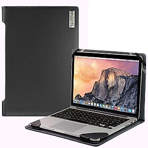 Broonel - Profile Series - Black Leather Laptop Case Compatible with Toshiba Satellite Radius C40-C