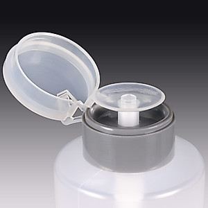 Liquid Push Down Alcohol Dispenser- Clear Bottle- Labeled - 9 Oz Bottle