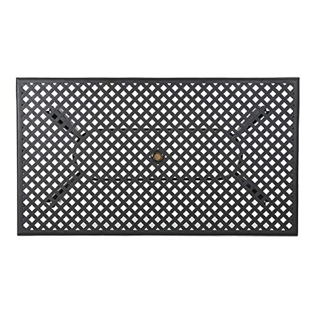 Christopher Knight Home Cayman Outdoor 6-Seater Cast Aluminum Dining Set, 7-Pcs Set, Black Sand