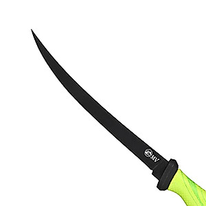 MV K1 Fillet Knife, Sharp 3CR13 Stainless Steel with Nonstick Coating Blade 5" - 9", Professional Knives for Filleting and Boning, Non-Slip Handles, Includes Protective Sheath. (green, 9)