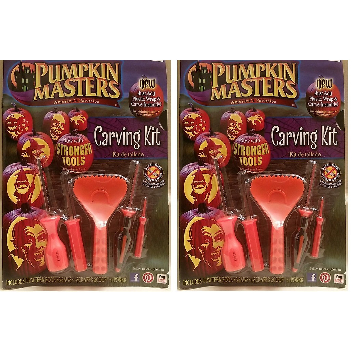 Pumpkin Masters America's Favorite Pumpkin Carving Kit (Pack of 2)