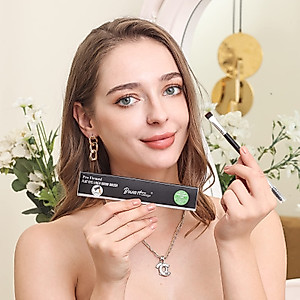 Bueart Design PRECISION Concealer brush for eyebrows Dual Ended Detail Flat Eyeliner definer Brow Brush with spoolies for eyebrow eyelash Spiral Brush Spoolie Mascara Brush