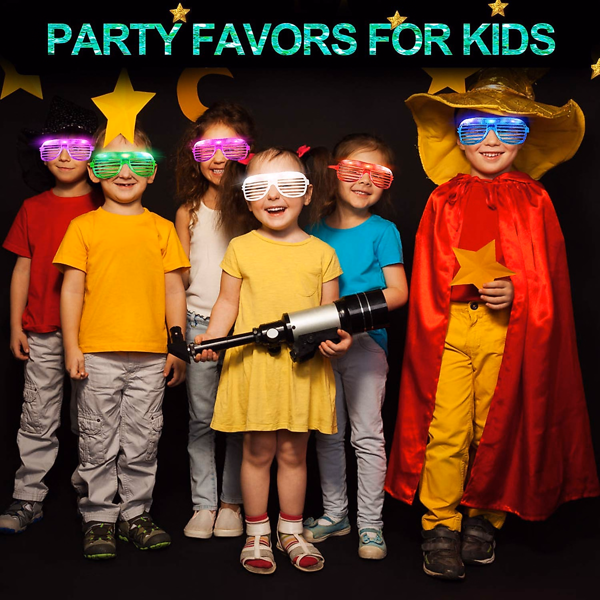 20 Pack LED Glasses New Years Eve Party Supplies, 6 Colors Light Up Glasses Shutter Shades Glow Sticks Glasses Led Party Sunglasses Kids/Adults Glow In Dark New Years 2025 Party Favors Neon Glow Toys