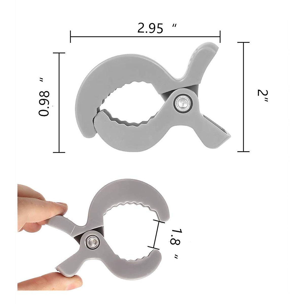 MILE 8 Pack Color Mixing Stroller Clips Pegs to Hook Muslin and Toys Seat Cover Blanket Clips Plastic Universal Clip