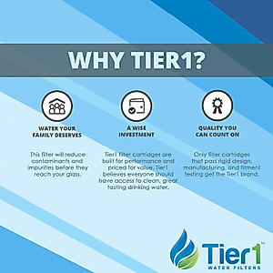 Tier1 20 Micron 20 Inch x 4.5 Inch | Pleated Cellulose Whole House Sediment Water Filter Replacement Cartridge | Compatible with Pentek S1-20BB, 155305-43, W20CLHD20, Home Water Filter