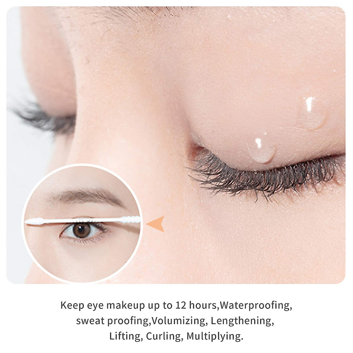 Volume Booster Lash Primer Mascara,Conditioning Mascara Waterproof Primer,Tinted Lash Primer,Black