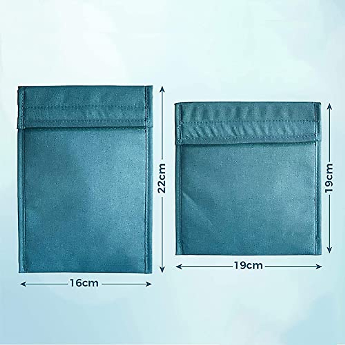 Reusable 2 Pack | Foil Insulated Bag | Burrito, Snack & Sandwich | Eco-Friendly To-Go Bag | Food Wrap | Kids & Adults Velcro Close Canvas | Food Storage Organizer | Zero Waste