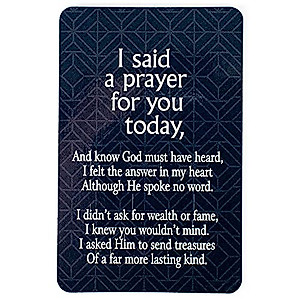 I Said A Prayer Navy Blue 3.5 x 2.5 Cardstock Keepsake Bookmarks Pack of 12