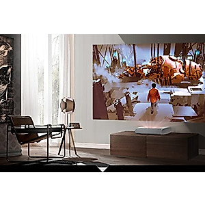 SAMSUNG 130" The Premiere Ultra Short Throw 4K UHD Smart Triple Laser Projector for Home Theater, HDR, 4.2Ch Surround Sound System w/ Alexa Built-In (SP-LSP9TFAXZA, Latest Model)