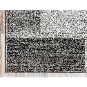 Unique Loom Del Mar Collection Area Rug - Sarah (5' 1" x 8' Rectangle, Light Gray/ Gray)