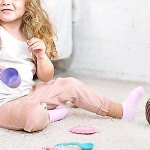 Auranso 10 Pack Toddler Boys Girls Thin No Show Socks Black Grey 3-4T