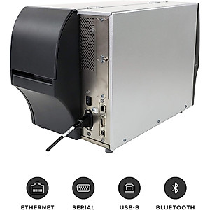ZEBRA ZT411 600 dpi Thermal Transfer Industrial Barcode Label Printer, 4 IPS, 4-inch Print Width - Ethernet, Bluetooth, Serial, USB Connectivity, Monochrome - JTTANDS