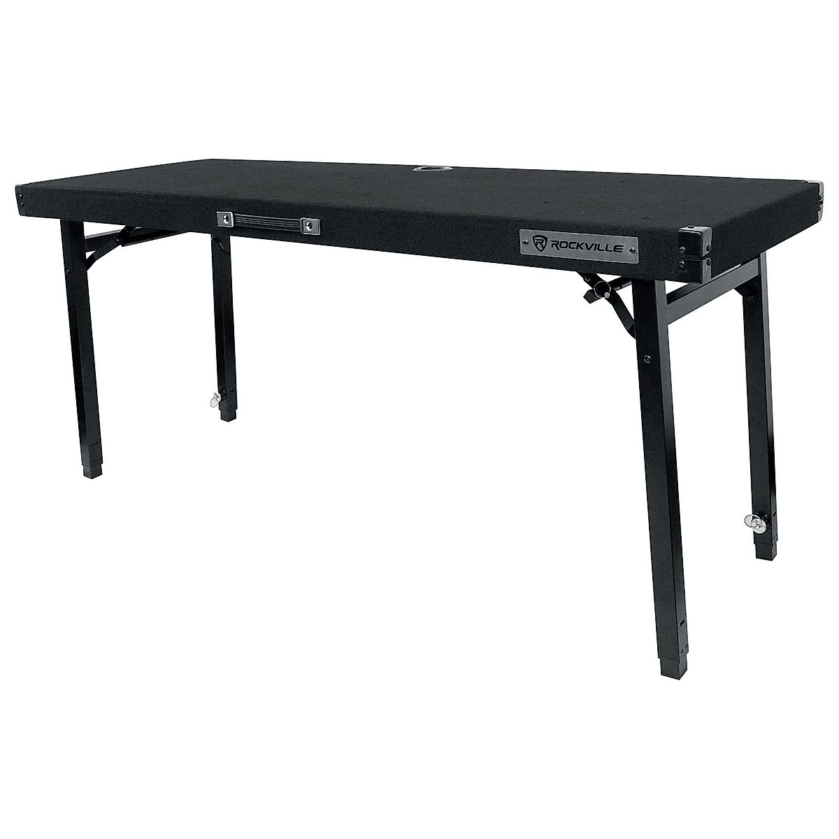 Rockville RTBL4 Adjustable Height DJ Table Folding Legs + Carry Bag 20" x 60"