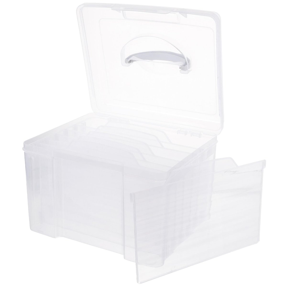 DOITOOL Photo Storage Box Organizer with Inner Cases and Handle Craft Storage Solution for Pictures Organization and Easy Access Ideal for Photo Archiving and Keeping Memories Safe