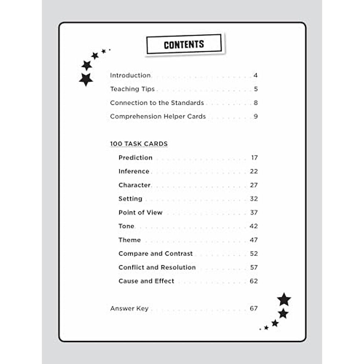 100 Task Cards: Literary Text: Reproducible Mini-Passages With Key Questions to Boost Reading Comprehension Skills