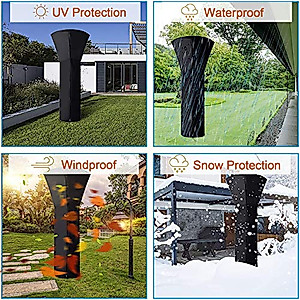 Lyfehack Patio Heater Weatherproof Cover, Heavy Duty for Standup Outdoor Heater Waterproof with Zipper Oxford Fabric (89'' H x 33" D x 19" B)