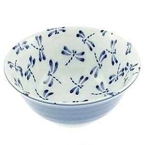 PDTXCLS Zmaomaoy Japanese 6" Tayo Blu/wht Dragonfly Bowl