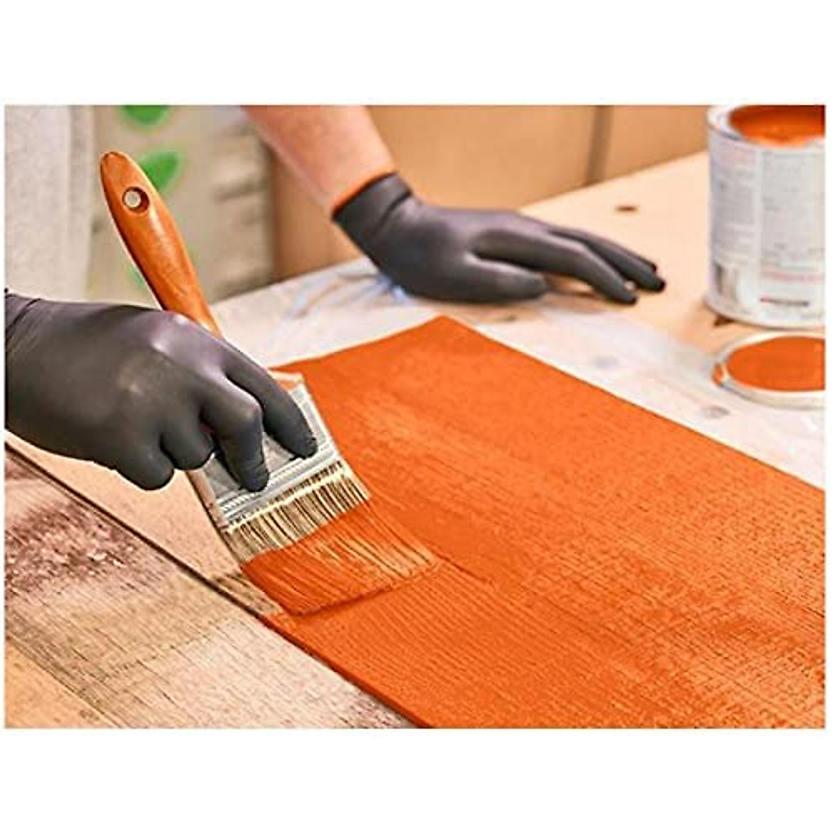 HDX Black Dual Layer 6ml Heavy Duty Disposable Nitrile Gloves 40 pack