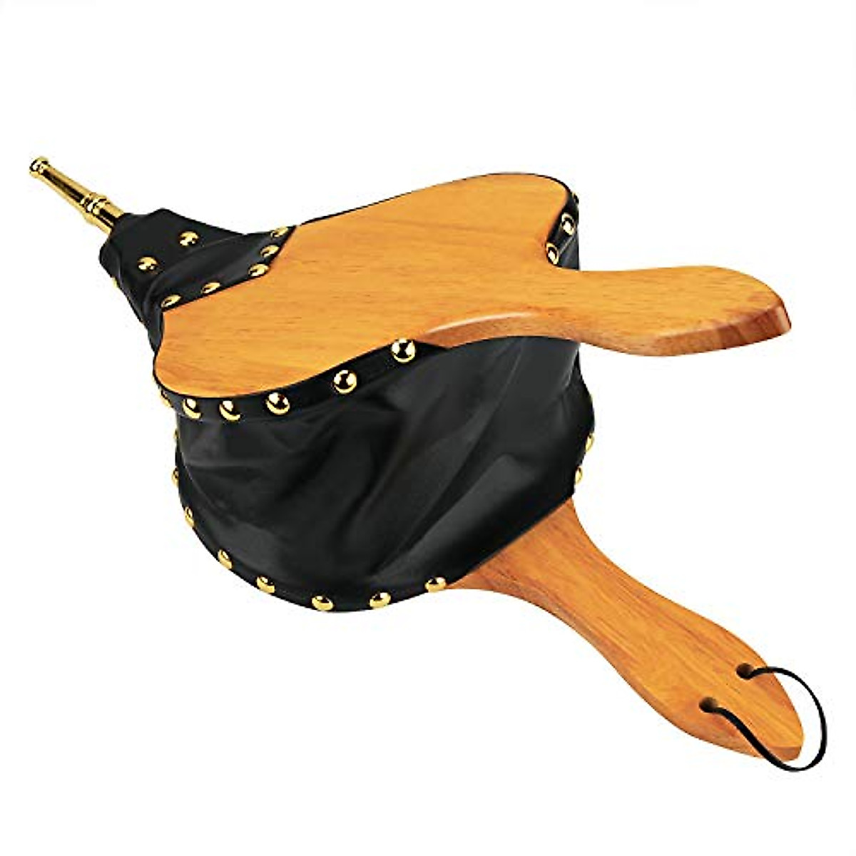 TJ.MOREE Fireplace Bellows Indoor 19"x 8" Large Wood Fire Blower with Hanging Strap, Long Handle, Metal Nozzle, Great Tool for Fireplace, Fire Pit, Wood Stove, BBQ, Outdoor Camping