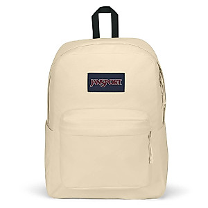 JanSport SuperBreak Plus Backpack with Padded 15-inch Laptop Sleeve and Integrated Bottle Pocket - Spacious and Durable Daypack for Work and Travel - Coconut