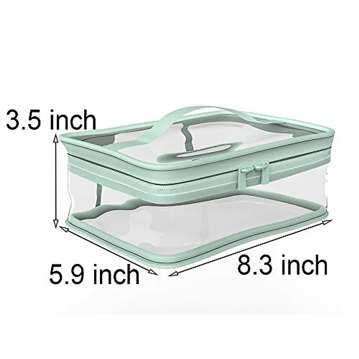 Makeup Bag Zipper Waterproof Portable Travel Storage Pouch 2 Pcs