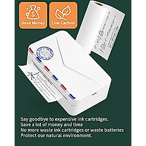 Memoking Thermal Mini Printer - 3" Photo Sticker Printer Machine with Tape 1Roll, M03AS Inkless Bluetooth Printer for Phone&Pad, HD 305DPI Mini Sticker Maker Machine Printer for Photo,Note,Memo Labels