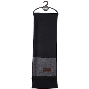 Marino’s Winter Cashmere Feel Men Scarf,100% Cotton Fashion Scarves, In Elegant Gift Box - Raven Ash - One Size