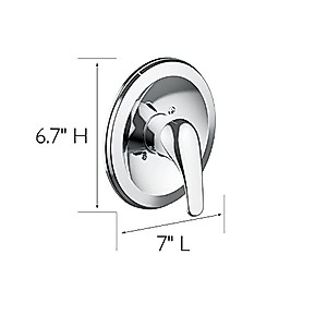 Design House 594895 Middleton II Transitional Single-Handle Shower Valve Trim with Escutcheon for Bathroom, Polished Chrome