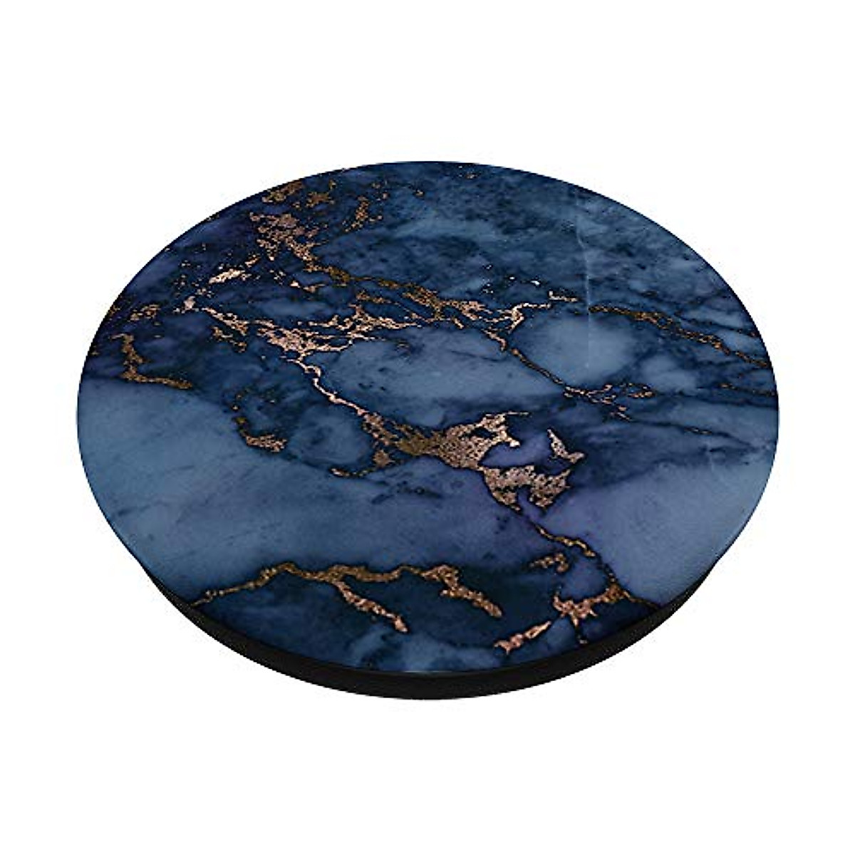 Elegant Dark Jewel Tone Navy & Copper Marble Pattern PopSockets PopGrip: Swappable Grip for Phones & Tablets