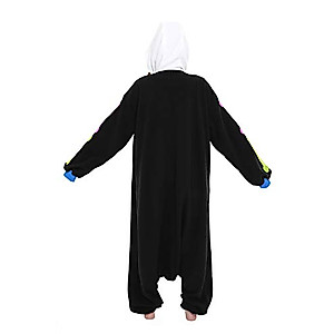 SAZAC Halloween Skeleton Colorful Onesie Costumes (Adults, Skeleton Colorful)