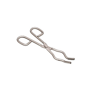 EISCO Crucible Tongs, with Bow - 4" Capacity - Stainless Steel - Flat Ends - 8.25" in Length