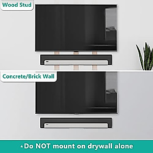 WALI Wall Mount for Sonos Playbar Sound Bar Easy to Install Speaker Wall Mount Kit, Hold 33 lbs Weight Capacity (SON001), Black