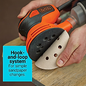BLACK+DECKER 2.4 Amp 5 in. Electric Random Orbit Sander (BDERO600)