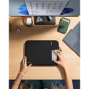 tomtoc 360 Protective Laptop Sleeve for Dell XPS 15 Laptop, 14 Inch HP Acer Lenovo Chromebook Thinkpad, 15-inch New MacBook Air M2 A2941 2023, Water-Resistant Ultrabook Notebook Accessory Bag Case
