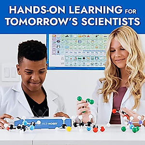 OLD NOBBY Organic Chemistry Model Kit (239 pc) - Molecular Models Kit with Atoms, Bonds, Instructions - STEM Science Kits for Kids Toys Chemistry Set for Students, Ochem Teachers, Young Scientists