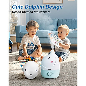 Feekaa Humidifiers for Bedroom Baby 3 in 1 - Top Fill Baby Humidifier & Essential Oil Diffuser & Night Light, BPA-Free Cool Mist Air Humidifier with Cute Stickers for Kids Bedroom Nursery Plants Home