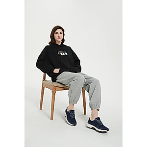 DASENGYE Non Slip Womens Fashion Sneakers Comfortable Lace Up & Mesh Walking Shoes Women Navy Blue 8.5