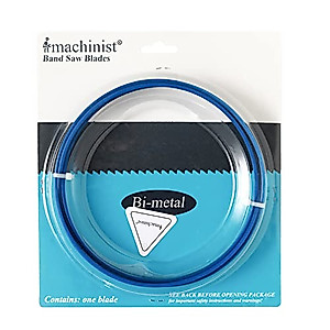 Imachinist S6412121014SS M42 64-1/2" Long, 1/2" Wide, 0.025" Thick, 10/14 TPI, Variable Teeth, Bi-Metal Bandsaw Blades for Cutting Stainless Steel, Hard Metal, SS