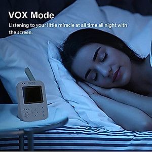 nannio Baby Monitor Hero2 Video Baby Monitors with Camera and Audio, Two-Way Talk, Auto Night Vision, Voice Activation, 5 Lullabies, 985ft Range, Long Battery Life, Baby Gifts, 2 Years Warranty