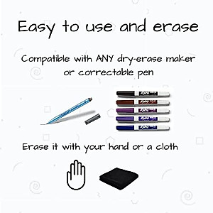 WIPEBOOK REUSABLE NOTEBOOK - Dry Erase Notebook Available in Blank, Ruled or Graph | Dry Erase Notepad Paper for Meeting, Business, Office, Home | Mini Dry Erase Board | Blank