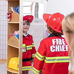 ECR4Kids Rotating Dress-Up Carousel, Costume Organizer, Natural