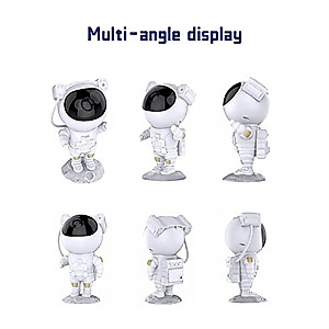 JCC Astronaut Galaxy Projector, Astronaut Space Star Light Projector for Kids, 360° Adjustable Starry Night Light Projector for Bedroom with Timer and Remote, Christmas Birthday Best Gift for Children