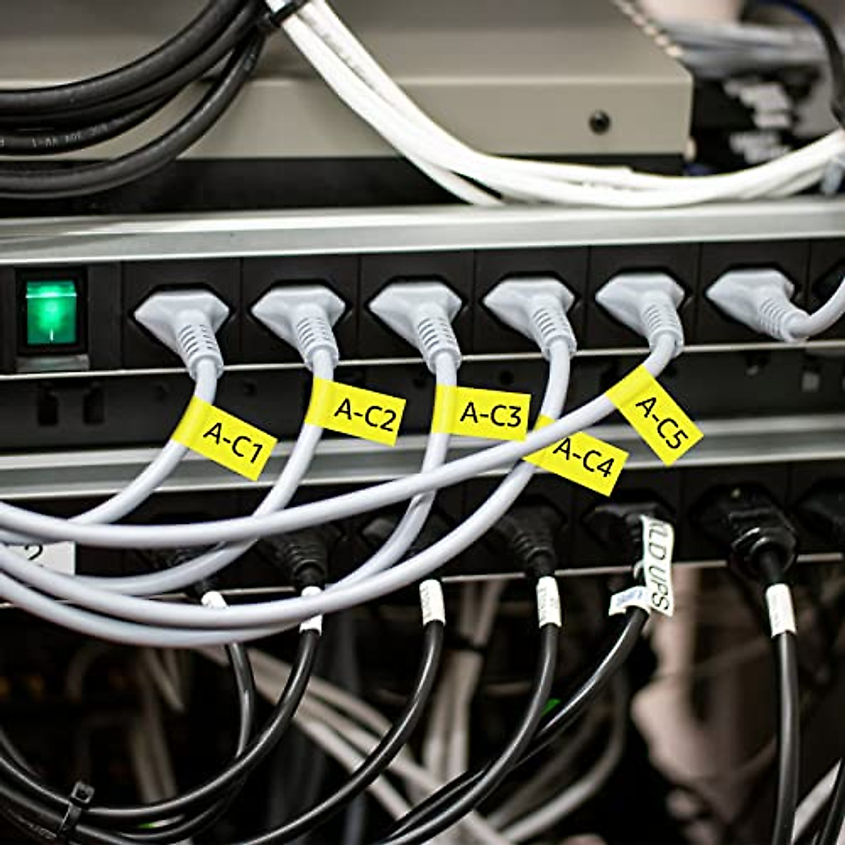 GREENCYCLE 4 Pack Compatible for Brother AZe-FX631 TZ-FX631 Black on Yellow Flexible ID Tape for Wire Cable 1/2 inch x 26.2 ft 12mm x 8m Work with Ptouch PT-P750W PT-P700 PT-D210 PT-D600 Label Maker