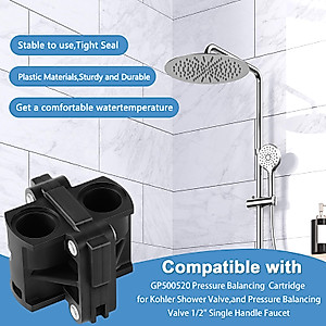GP500520 Pressure Balancing Unit Cartridge Replacement,Compatible with Kohler Shower Cartridge,Shower Valve,Rite-Temp Bath and Shower Pressure Balancing 1/2" Single Handle Faucet valves (1PCS)