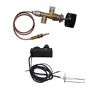 MENSI Low Pressure LPG Propane Gas Fireplace Fire Pit Flame Failure Safety Control Valve Kit with AAA Battery Igniter Assembly