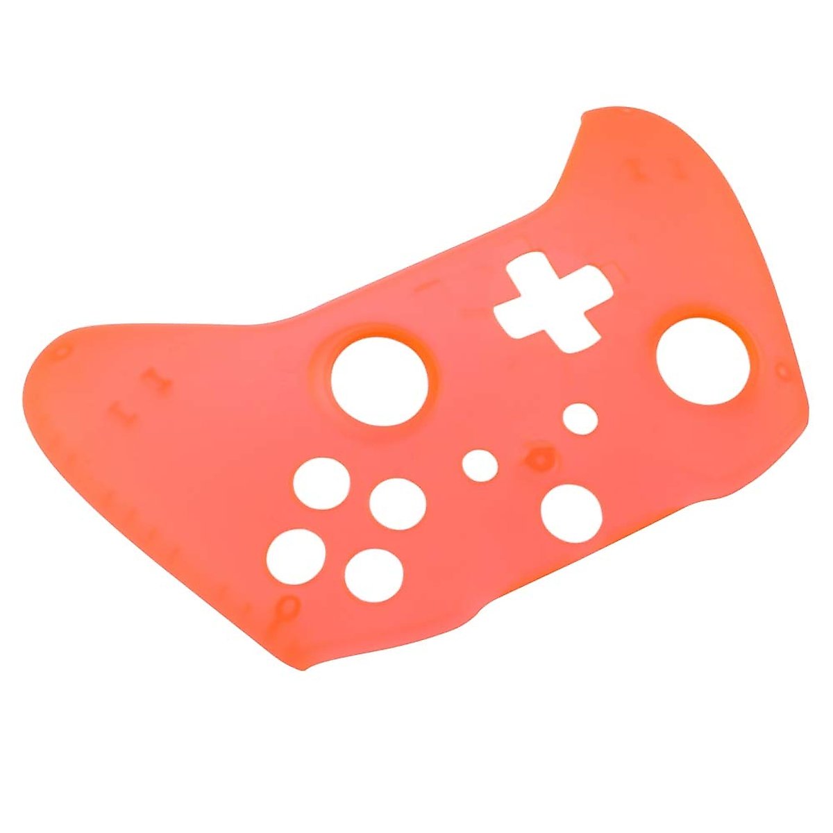 eXtremeRate Foggy Clear Orange Faceplate Cover for Xbox One Wireless Controller (Model 1708), Custom Case Front Housing Shell for Xbox One S & Xbox One X Controller - Controller NOT Included