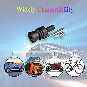 Car Turbo Whistle, Exhaust Whistle Turbine Sound Exhaust Pipe Whistle, Universal Aluminum Turbo Sound Exhaust Muffler Pipe Whistle Car Blow off valve Simulator（L-Black）