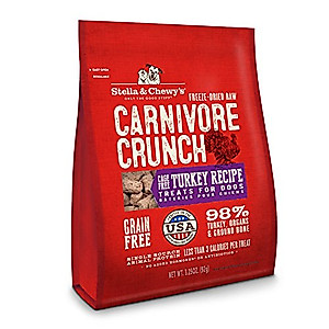 Stella & Chewy's Freeze-Dried Raw Carnivore Crunch Cage-Free Turkey Recipe Dog Treats – 3.25 oz. Bag