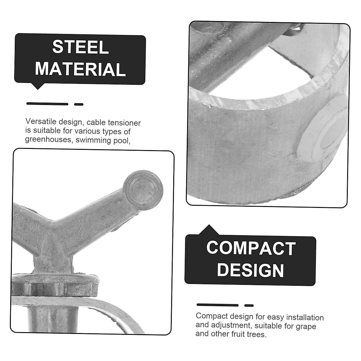 Uonlytech Tool Wire tensioner Winch Crank Metallic line Table Thermostat Clothesline Wire Kiwi Rope tensioner Small Winch Cover Clip Stretcher Outdoors Outdoor cam